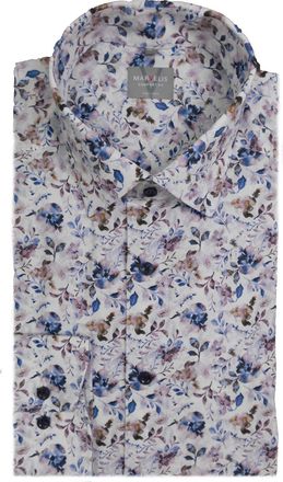 Marvelis Hemd Comfort Fit b&uuml;gelfrei Langarm Weiss gebl&uuml;mt 7008.84.00, Kragenweite:44