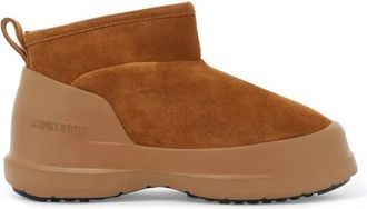 Moon Boot Stiefel - Luna Suede Low Boots - Gr. 38 (EU) - in Braun - für Damen