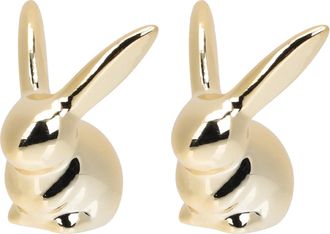 Pretyzoom 2st Hasendekoration Aus Keramik Golden Golddekor Sparschwein F&uuml;r Erwachsene Hasen-kuchenaufsatz Desktop-Bin Kuchendekorationen Hasen- Kuchen Topper M&uuml;