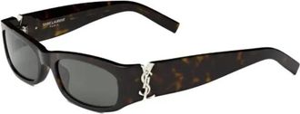 Saint Laurent Eyewear SLM152002 Rectangular Acetate Sunglasses - Black