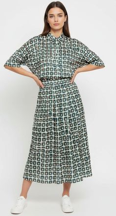 Gerard Darel Jupe fluide imprim&eacute;e - Vert