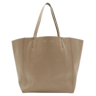 Celine Pre-owned Cabas Phantom Leather Tote Bag - Femme - Pre-owned - Beige - Taille: ONE Size
