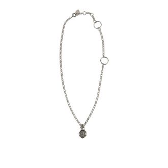 Acne Studios Femme, Accessoires, Gris, Taille: ONE Size Logo Stamp Pendant Necklace