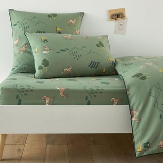 La Redoute Interieurs Drap-housse Enfant En Coton Imprim&eacute; Animaux Yosemite Camp