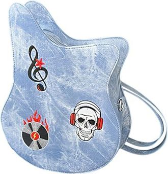 Generic Sac &agrave; bandouli&egrave;re en cuir PU, grand sac &agrave; dos sous les bras pour femmes, Shopping (bleu)