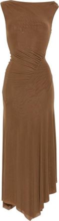 Staud Ruched Asymmetric Dress