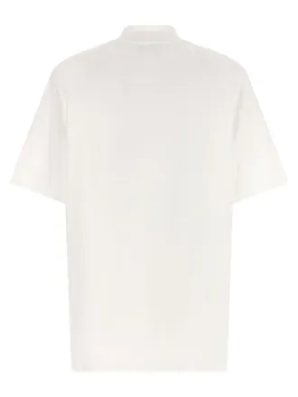 The Attico Mock-Neck Logo T-shirt - Cream