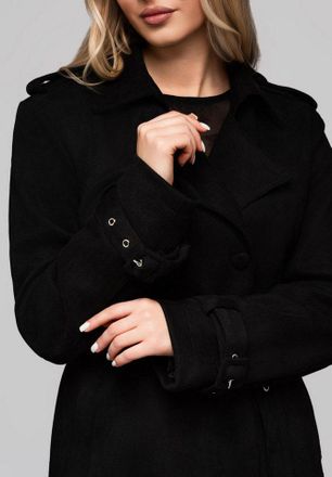 Ombre Trenchcoat Eleganter Damen-Trenchcoat mit G&uuml;rtel Klassischer Damen-Trenchcoat