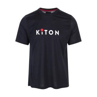 Kiton Homme, Tops, Bleu, Taille: XL T-shirts et Polos Bleus