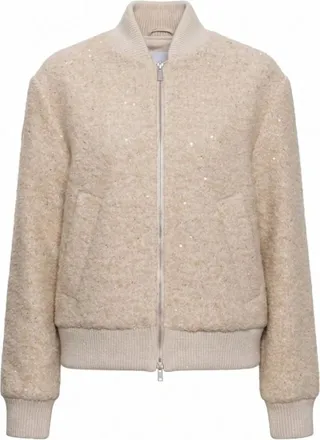 PESERICO Femme, Vestes, Beige, Taille: 36 FR Bomber Vestes