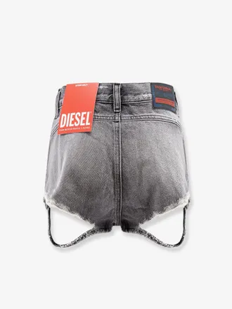 Diesel Womens Denim Shorts Grey Cotton