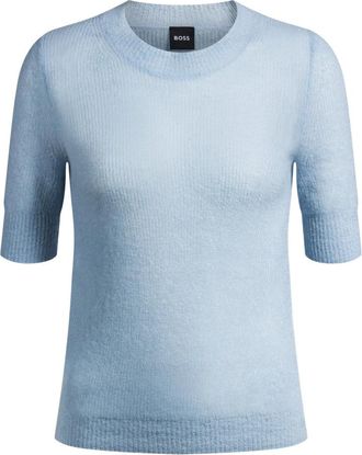 HUGO BOSS Rundhals-Pullover - - Knitwear - Damen - Blau - XL