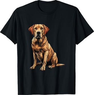 Whyitsme Design Roter Labrador Retriever Hund Illustration T-Shirt