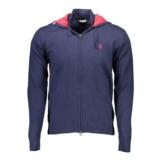 U.S.Polo Association Elegante Strickjacke mit Kapuze - - Sweatshirts & Hoodies - Herren - Blau - 2XL