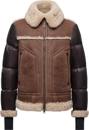 Moncler Argens Shearling & Nappa Down Jacket