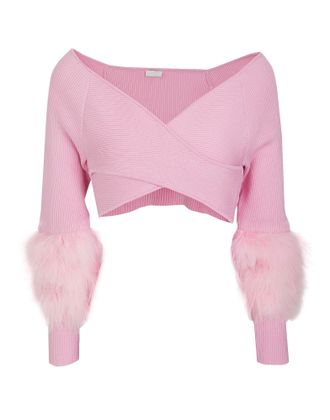 8 by YOOX KNIT BODYCON CROP TOP