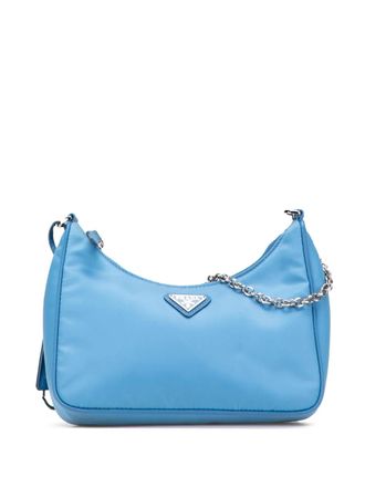 Prada sac à bandoulière Re-Edition 2005 en tissu (2019-2025) - Bleu