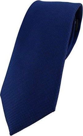 TigerTie Cravate design tendance à pois fins - Cravate de 7 cm de large., bleu foncé, Taille Unique