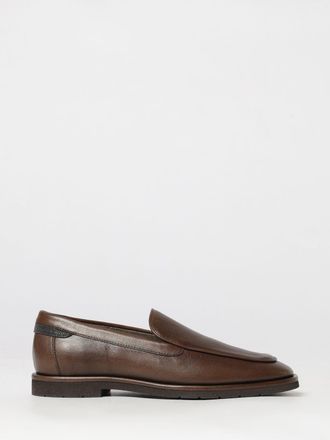 Brunello Cucinelli Mocassins en cuir de veau lisse avec d&eacute;coration Monili