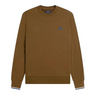 Fred Perry Crew Neck Sweatshirt - - Sweatshirts & Hoodies - Herren - Braun - XL