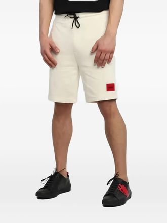 HUGO BOSS short &agrave; patch logo - Tons neutres