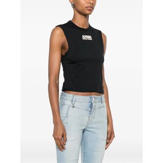 Amiri Logo-Embroidered Tank Top - Black