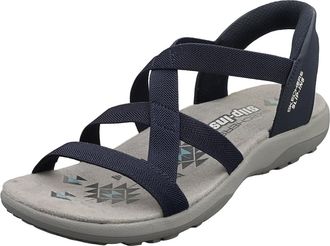 Skechers Damen Slip Ins Sandalen REGGAE SLIM Dunkelblau Textil Synthetik Mix, Gr&ouml;&szlig;e:42, Farbauswahl:blau