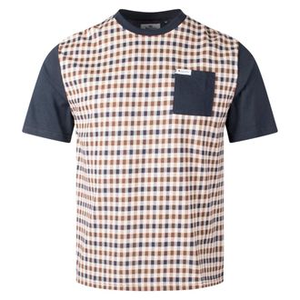 Aquascutum Active Iconic T-shirt Mit Fronttasche, Marineblau