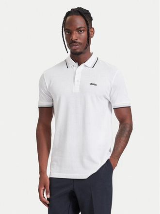 HUGO BOSS Poloshirt Paddy 50469055 Wei&szlig; Regular Fit