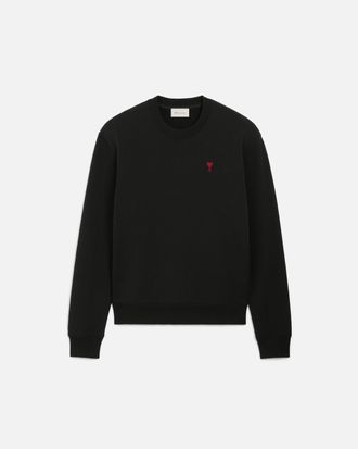 Ami Ami Paris - Sweatshirt Noir en Coton Ami De Coeur Noir - Taille : XXL - Unisex
