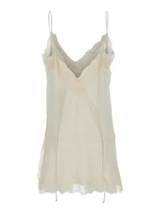 R&oacute;he Womens Camisole With Lace Details, White Viscose Top