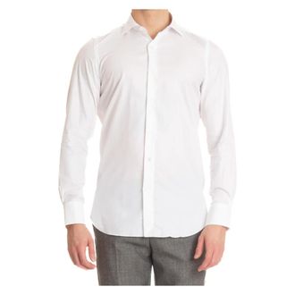 Finamore Wei&szlig;e Baumwolltwillhemd - - Shirts - Herren - Wei&szlig; - 2XL