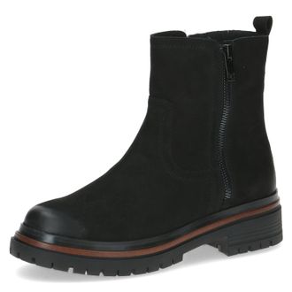 Caprice Caprice Damen Stiefeletten aus Leder mit Rei&szlig;verschluss, Schwarz (Black Nubuc), 41 EU