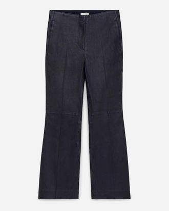 Arket Verk&uuml;rzte Ausgestellte Lederhose -Blau