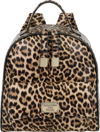 Braccialini Femme, Sacs, Brun, Taille: ONE Size Sac &agrave; dos compact en cuir