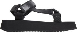 Calvin Klein Jeans Damen Sandalen Sommer, Schwarz (Black), 39