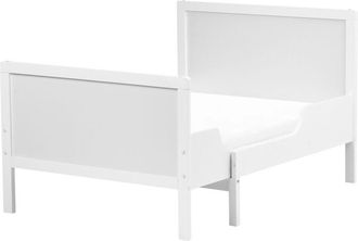 Beliani Beliani - Lit Extensible Transformable pour Enfant 90 x130/160/200 cm Sommier à Lattes Bois de Pin Blanc Montigny
