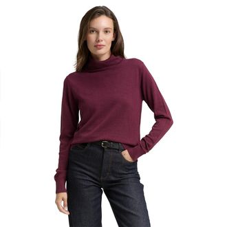 Tom Tailor Damen 1047675 Basic Rollkragenpullover, 16427-Bordeaux Red, S