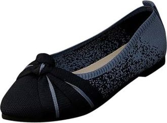 Generic Chaussures plates d&eacute;contract&eacute;es &agrave; bout pointu pour femme - &Eacute;l&eacute;gantes - Respirantes - L&eacute;g&egrave;res et confortables - Avec noeud - Pour le travail et les vac