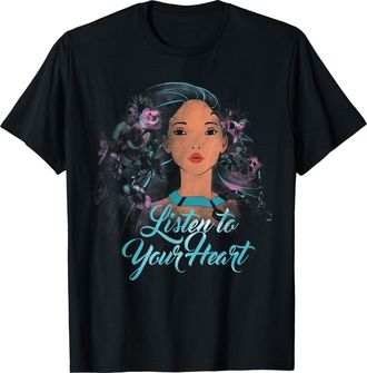 Disney Pocahontas Listen To Your Heart Watercolor Portrait T-Shirt