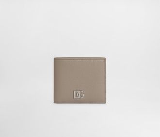 Dolce & Gabbana Brieftasche Aus Kalbsleder Mit Logo - Mann Geldb&ouml;rsen Und Kleinlederwaren Beige Onesize