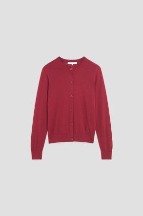 Gerard Darel Gilet en laine fine - RENE - Rouge baiser