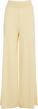 Leset Zoe Wide-Leg Cashmere-Blend Trousers Size M