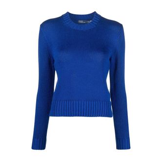 Polo Ralph Lauren Femme, Pulls, Bleu, Taille: 36 FR Pull en maille c&ocirc;tel&eacute;e &eacute;paisse