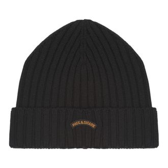 Paul & Shark Rippstrickm&uuml;tze - - Accessories - Herren - Schwarzk - ONE SIZE