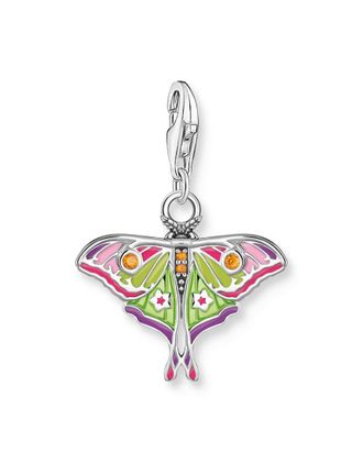 Thomas Sabo pendentif charm en argent motif papillon multicolore-Argent&eacute;