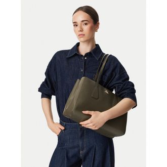 Calvin Klein Handtasche Calvin Klein Ck Medium Work Tote LV04F3442G Gr&uuml;n