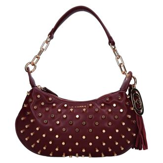 La Carrie Sac clout&eacute; en similicuir - Femme - Sacs - Rouge - Taille: ONE Size