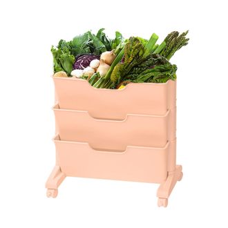 Generic Mobiles B&uuml;cherregal mit Rollen, mobiler Regalwagen, 3-lagiges Snackregal - Flexibler Zugang mobiler B&uuml;cherwagen f&uuml;r K&uuml;che Wohnzimmer