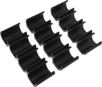 SOLUSTRE 12 St&uuml;ck 12 St&uuml;ck U-f&ouml;rmige Kunststoff Stuhlbeinkappen mit Filzgleitern rutschfeste Bodenschoner f&uuml;r Rechteckige und Runde Stuhlbeine Ger&auml;uschlose M&ouml;b